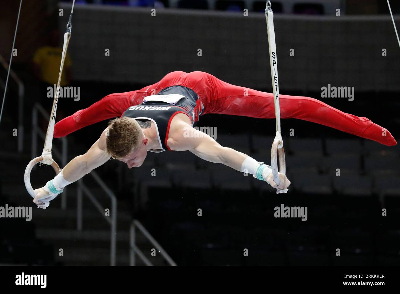 August 24, 2023, SAN JOSE, CALIFORNIA: Shane Wiskus (35) performs on ...