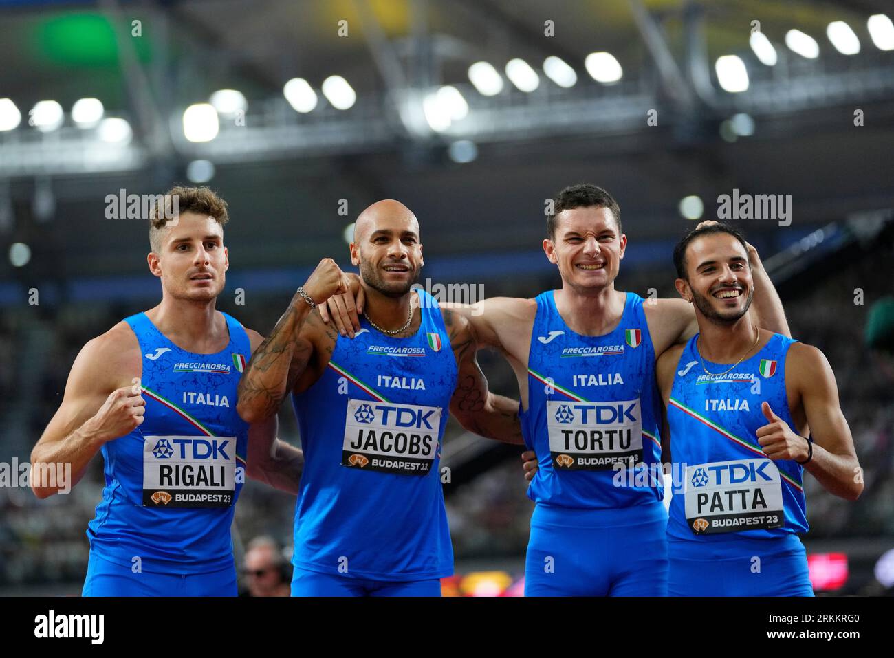 Roberto Rigali, Lamont Marcell Jacobs, Filippo Tortu and Lorenzo Patta ...