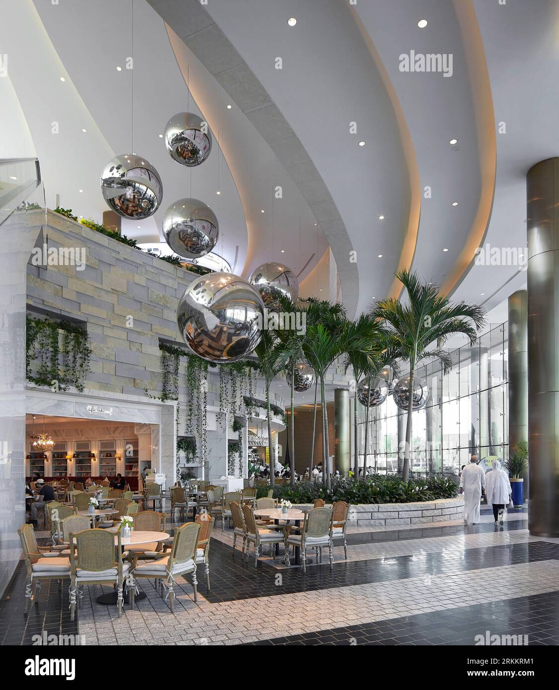 Interior with restaurant. 360 Mall, Kuweit City, Kuwait. Architect ...