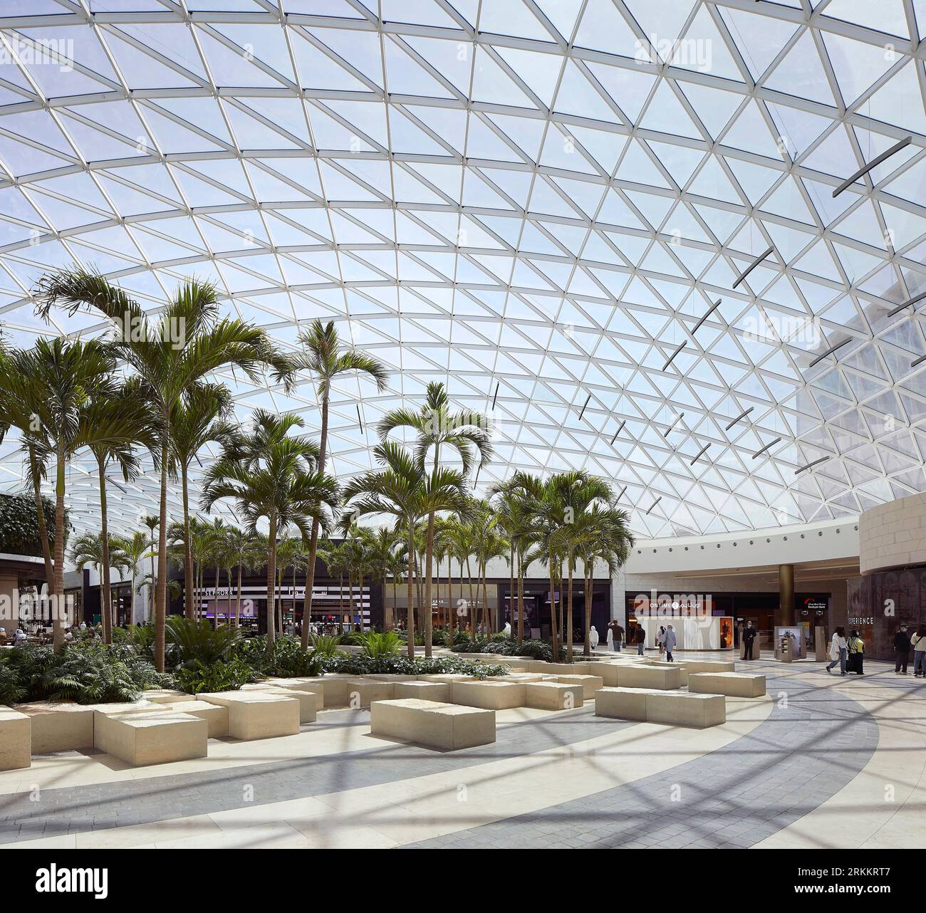 The Gardens with skylight. 360 Mall, Kuweit City, Kuwait. Architect ...
