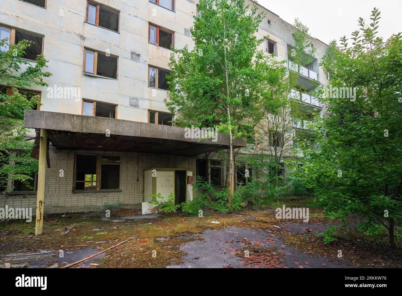 School at Duga Radar Village - Chernobyl Exclusion Zone, Ukraine Stock ...