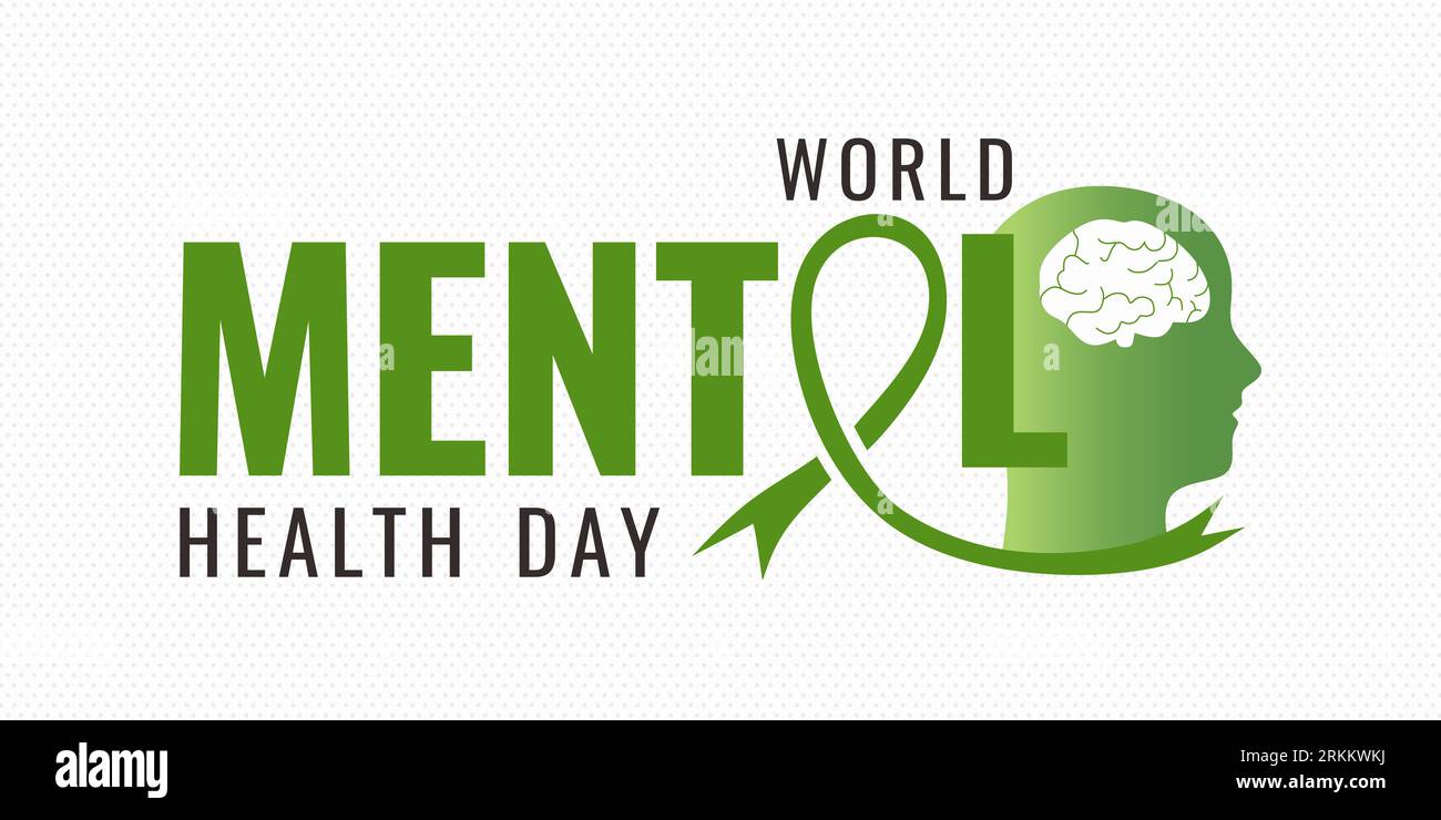 World Mental Health Day vector illustration background. October ...