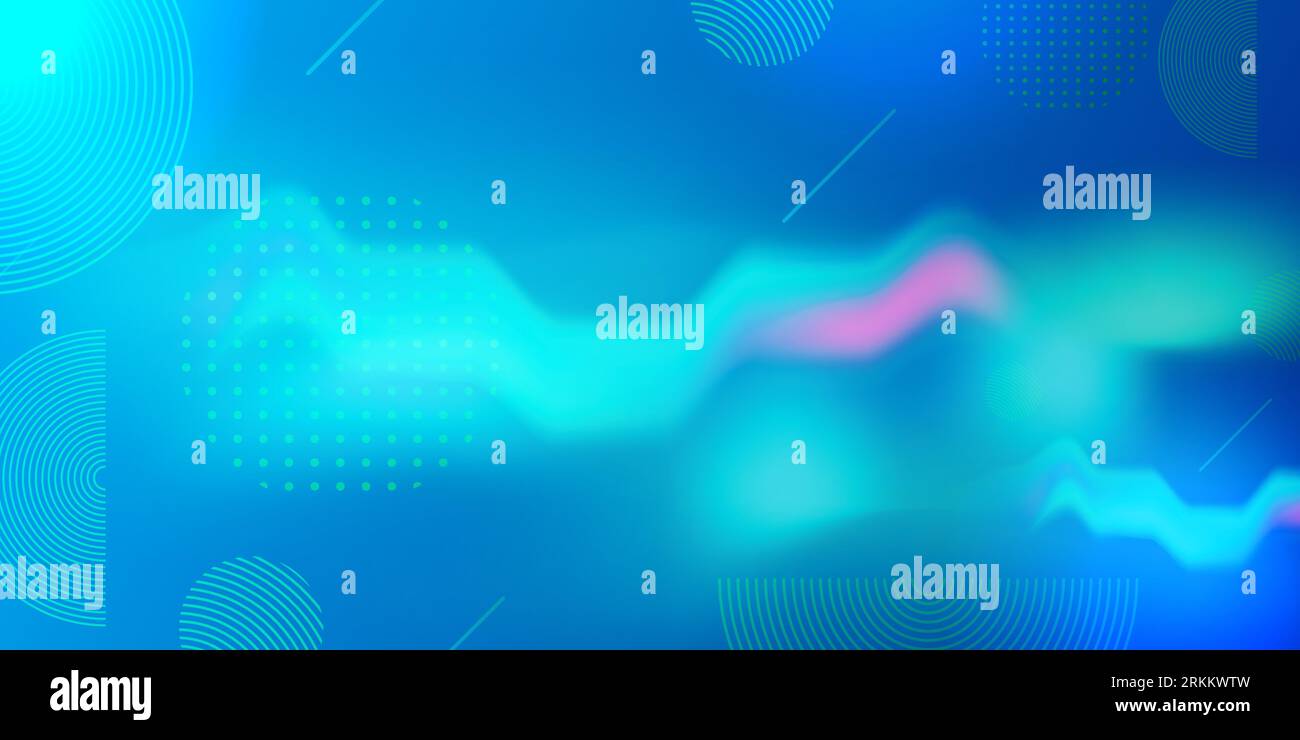Blue background with abstract wave shapes. Dynamic aurora smoke liquid ...