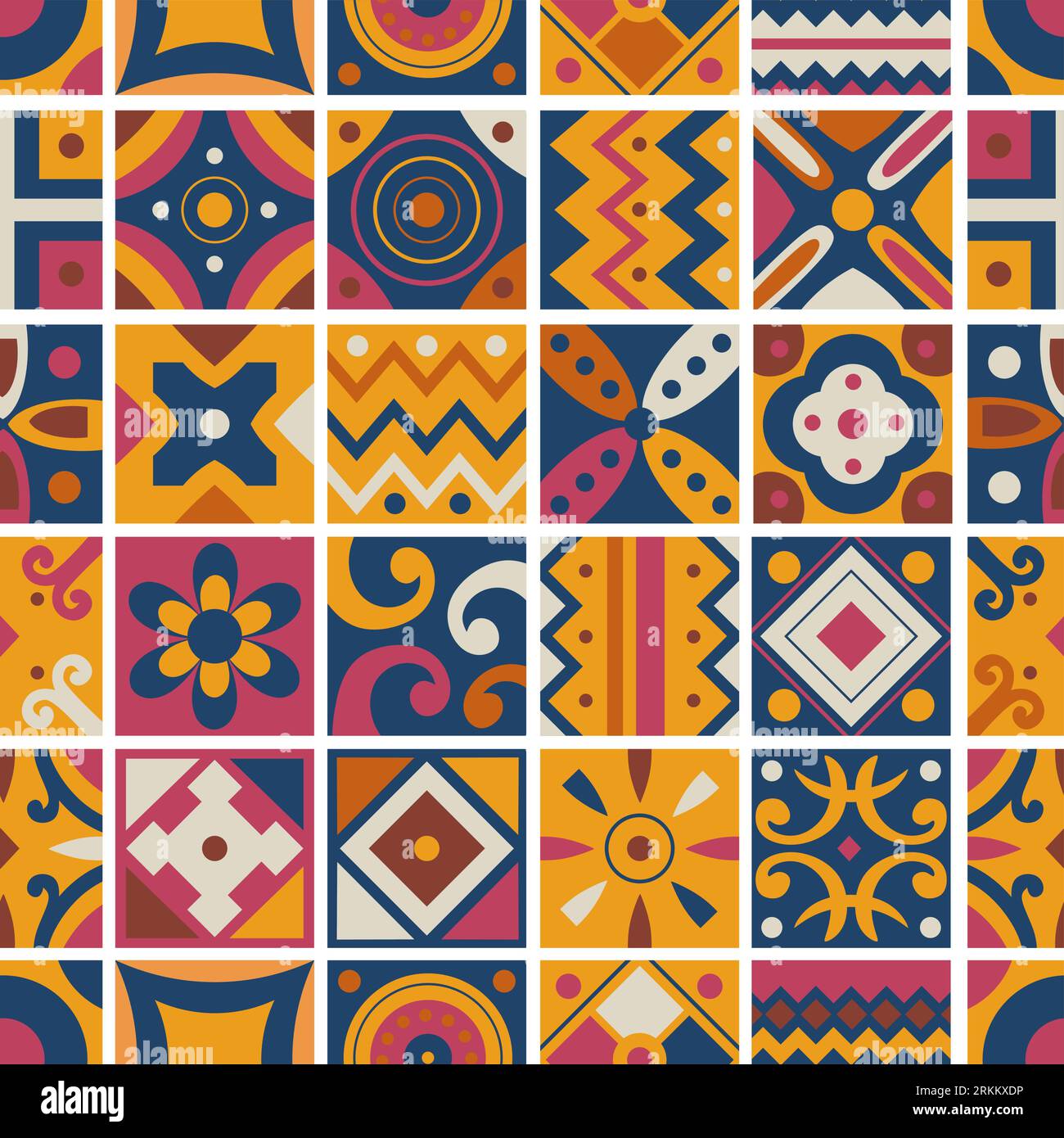 Repeating pattern square tiles Stock Vector Images - Alamy