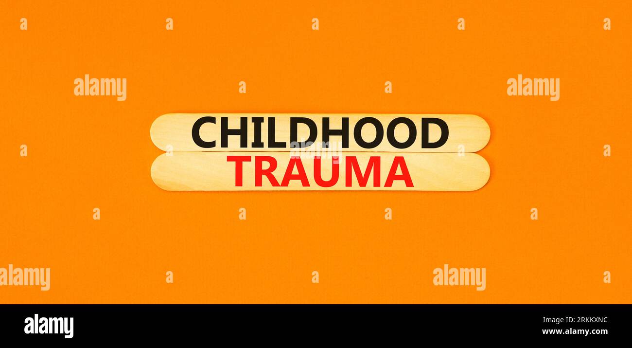 Childhood trauma symbol. Concept words Childhood trauma on beautiful ...