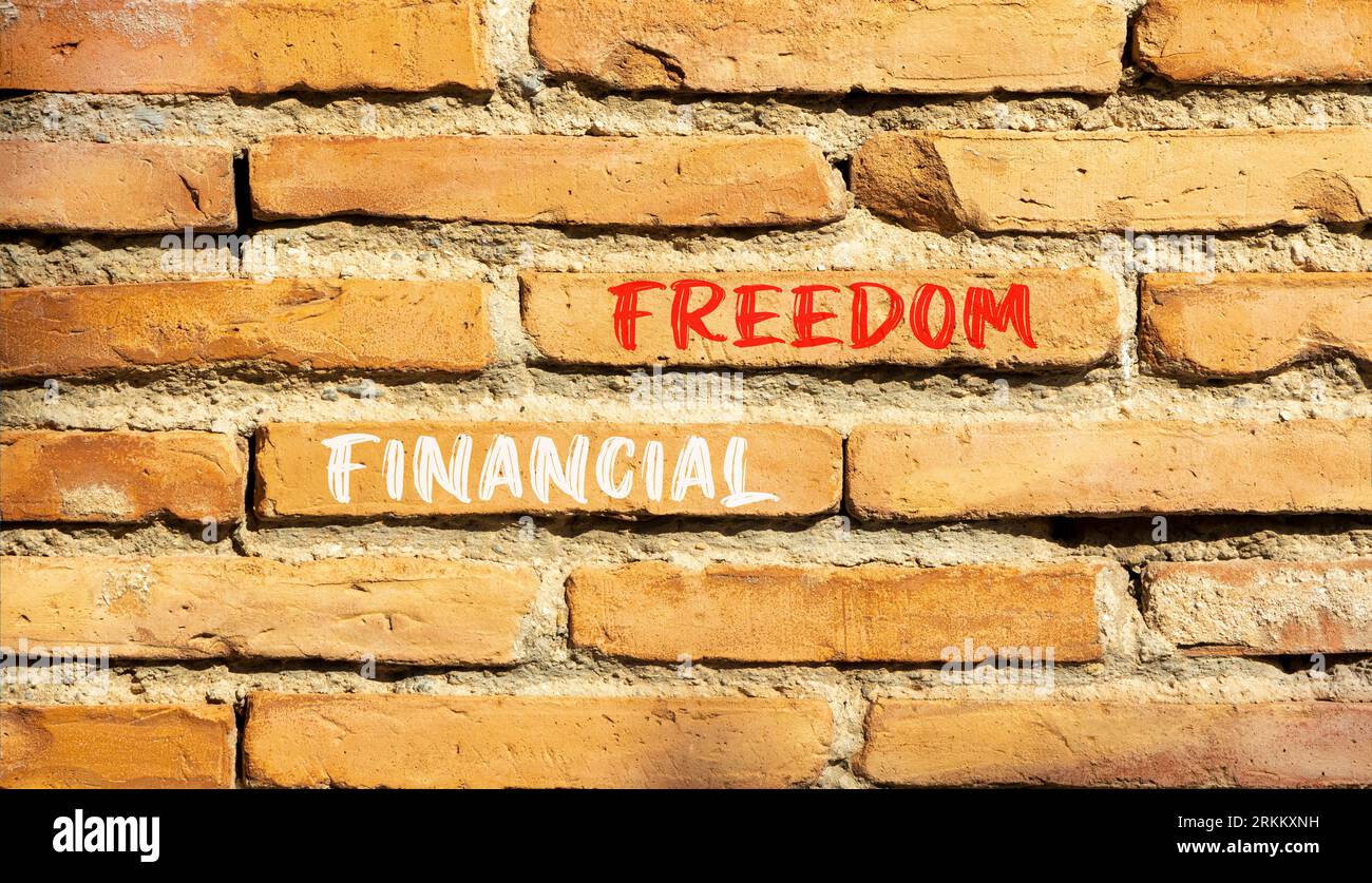 Financial freedom symbol. Concept words Financial freedom on beautiful ...