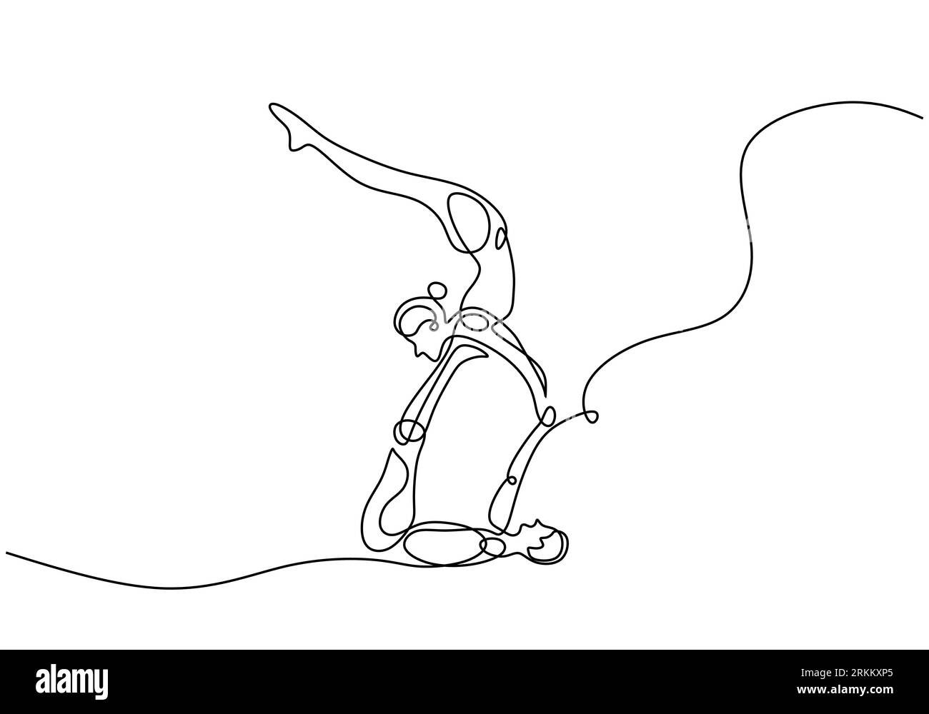 Continuous one single line Stock Vector Images - Alamy