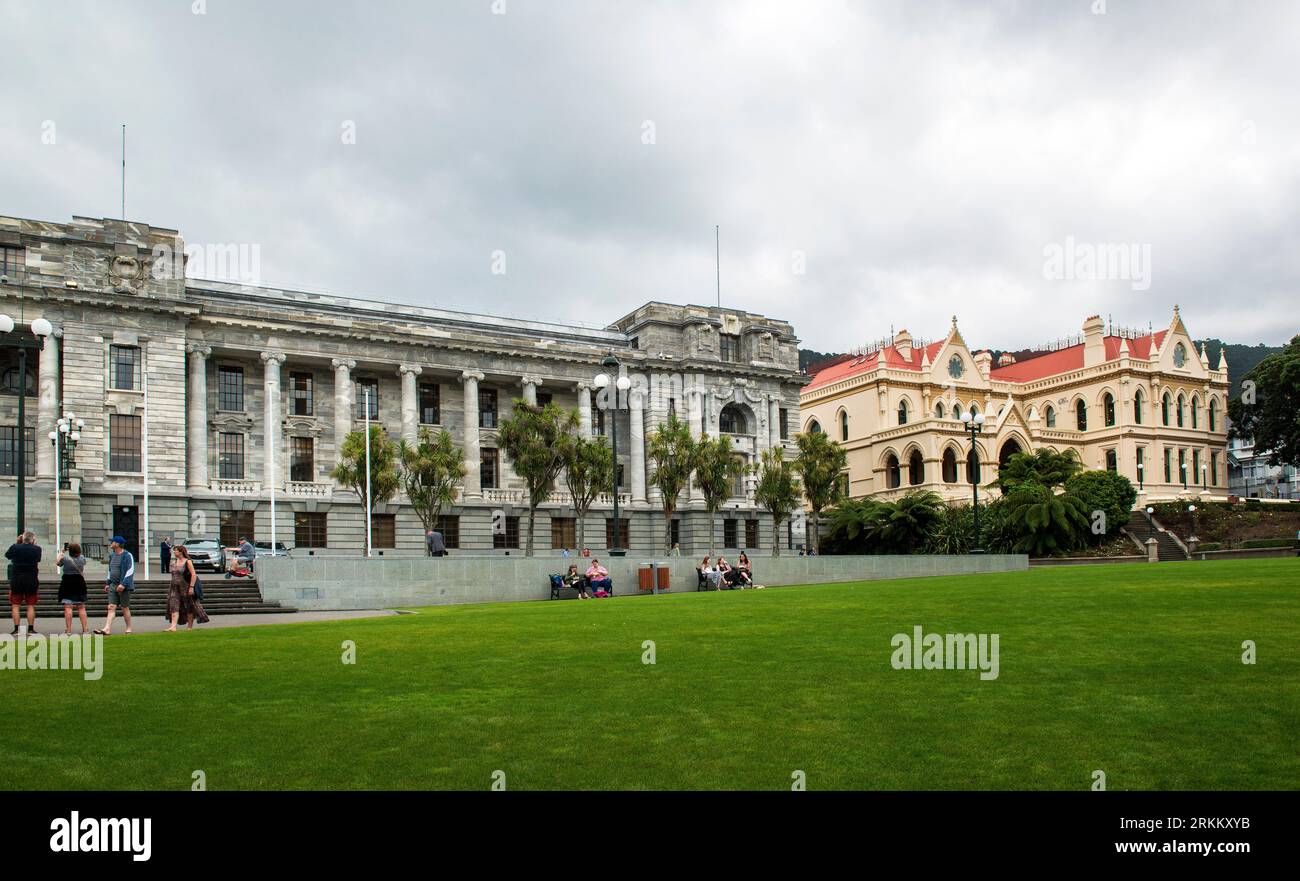 New Zealand Parliament Buildings, Wellington, North Island, New Zealand ...