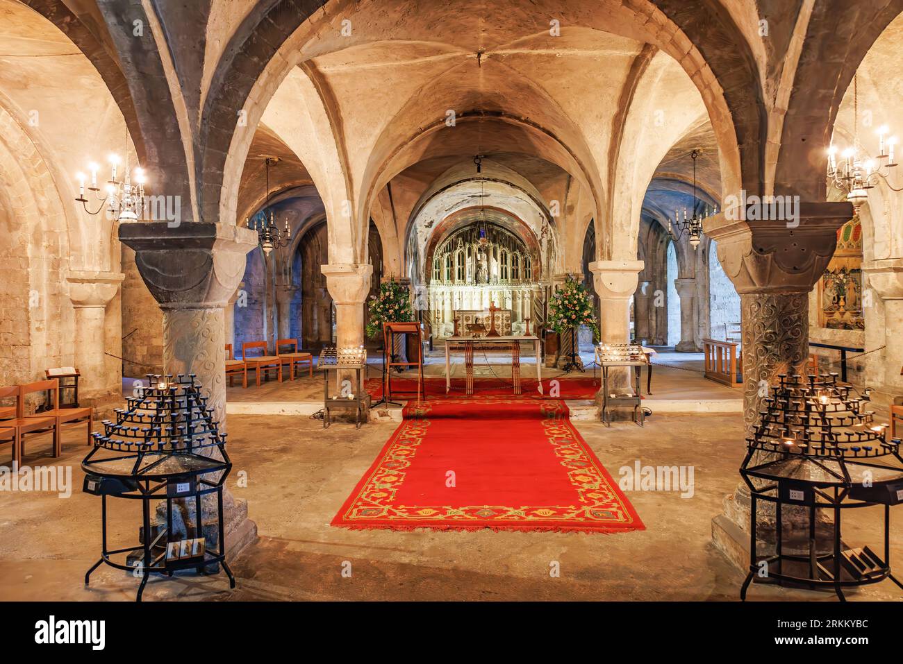 Canterbury,UK-May 20, 2023: Altar of the crypt of Canterbury Cathedral ...