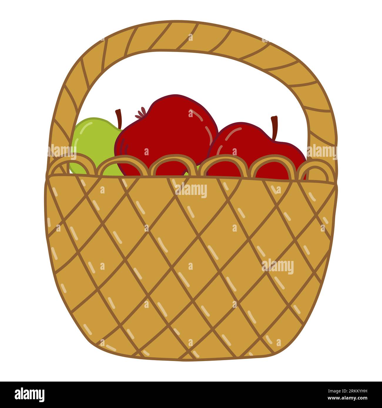 Basket Of Apples Clipart