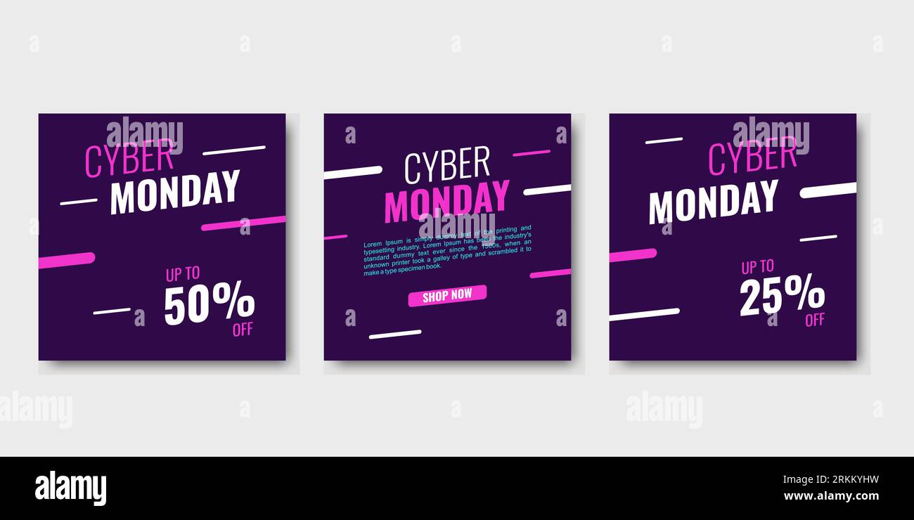 Cyber monday social media Stock Vector Images - Alamy