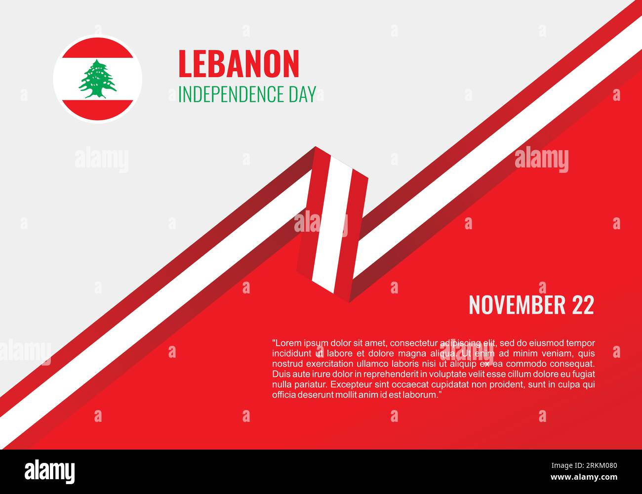 Lebanon Independence day background banner or poster for national ...