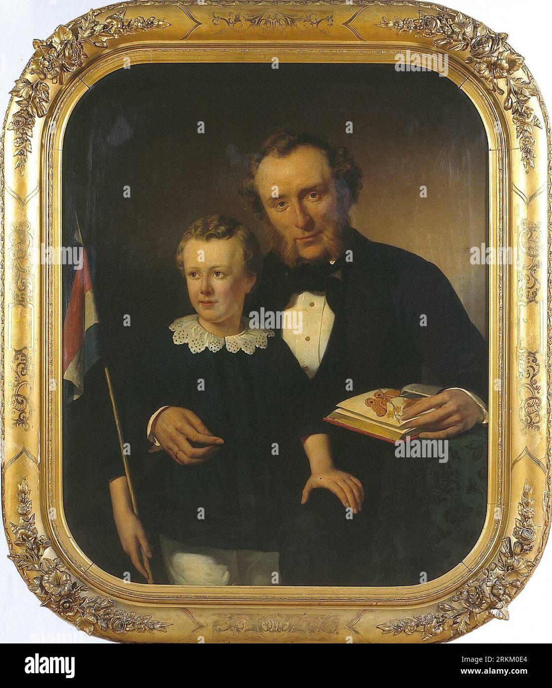 Samuel Constant Snellen van Vollenhoven (1816-1880) met zijn zoon Joan ...