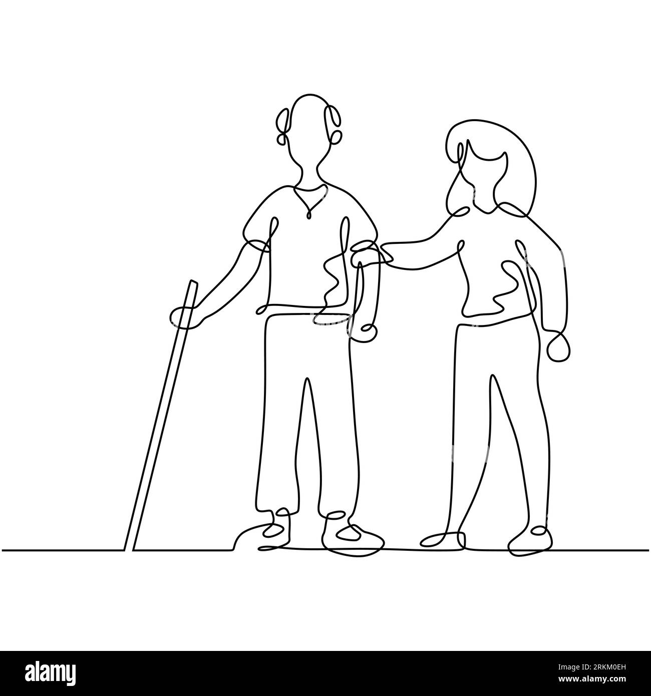 Continuous one single line Black and White Stock Photos & Images - Alamy