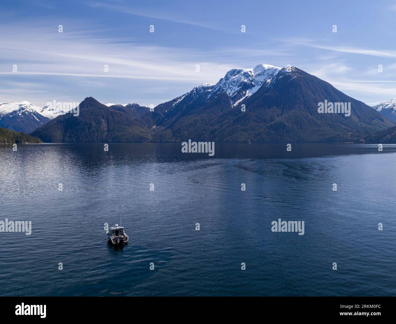 Aerial photo of "The Ambient Light" Tour Boat (Vancouver Island Photo ...