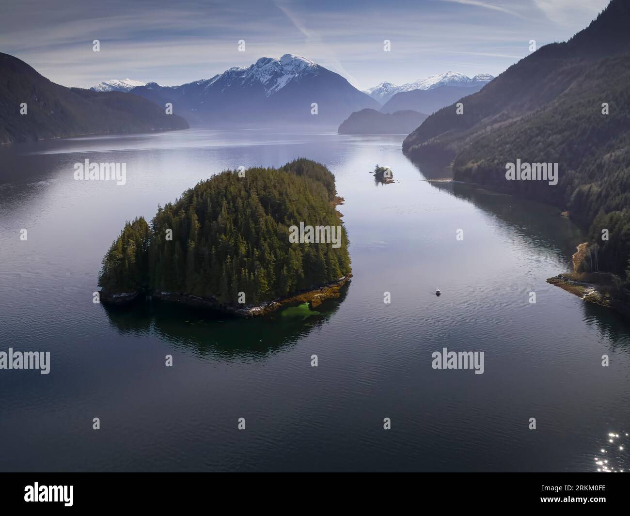 Aerial photo of The Ambient Light Tour Boat (Vancouver Island Photo ...