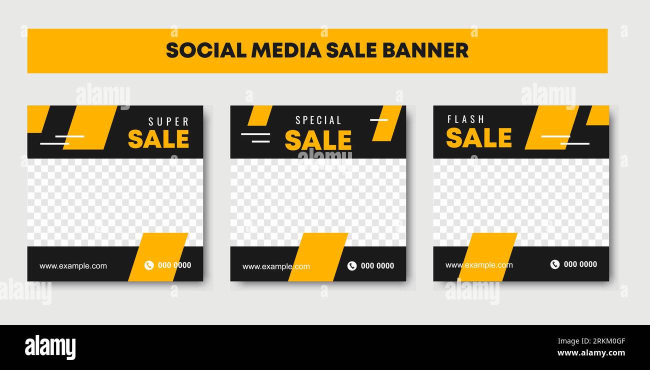 Slides abstract editable modern social media banner template set ...