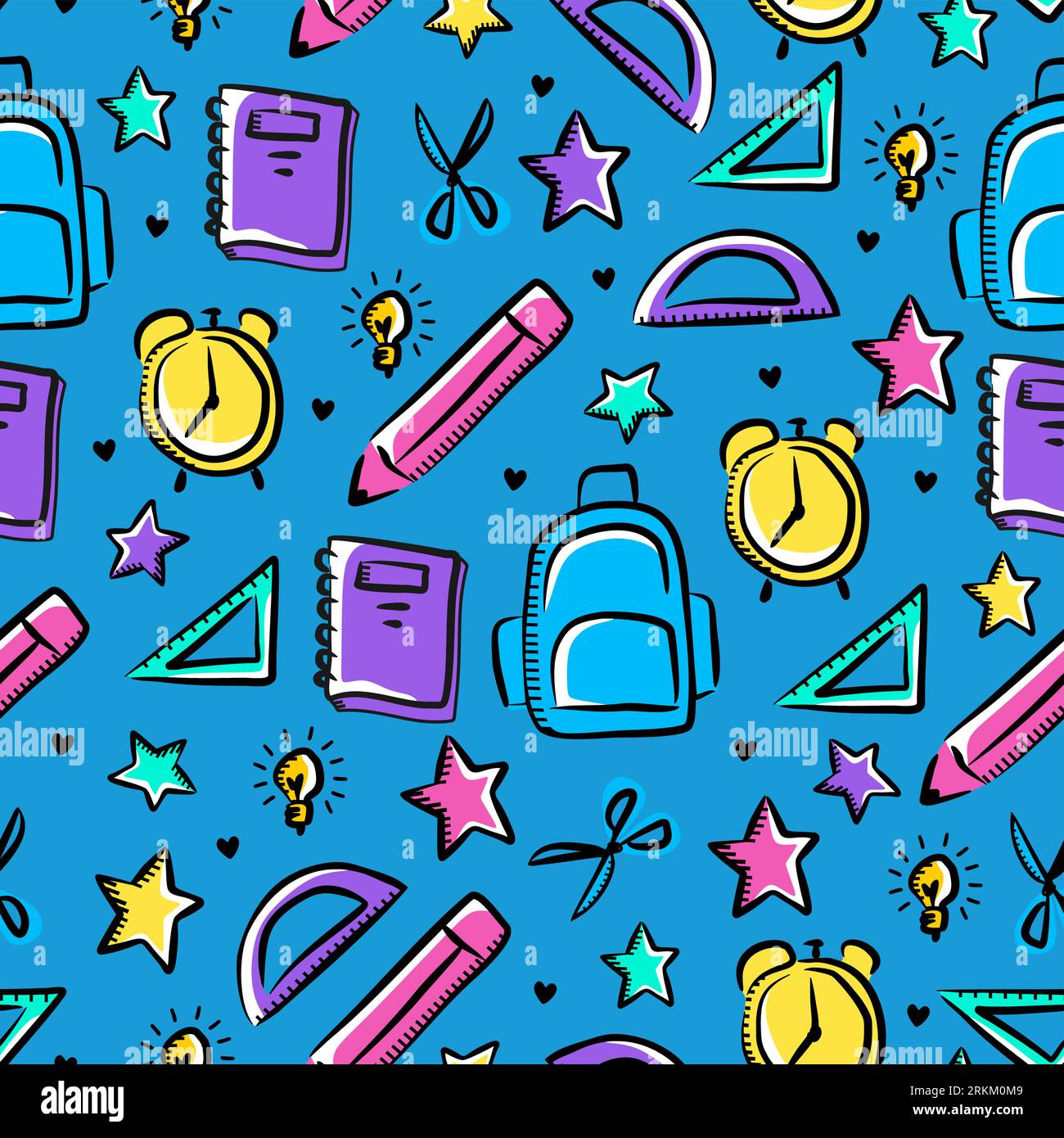 School stuff vector vectors hi-res stock photography and images - Alamy