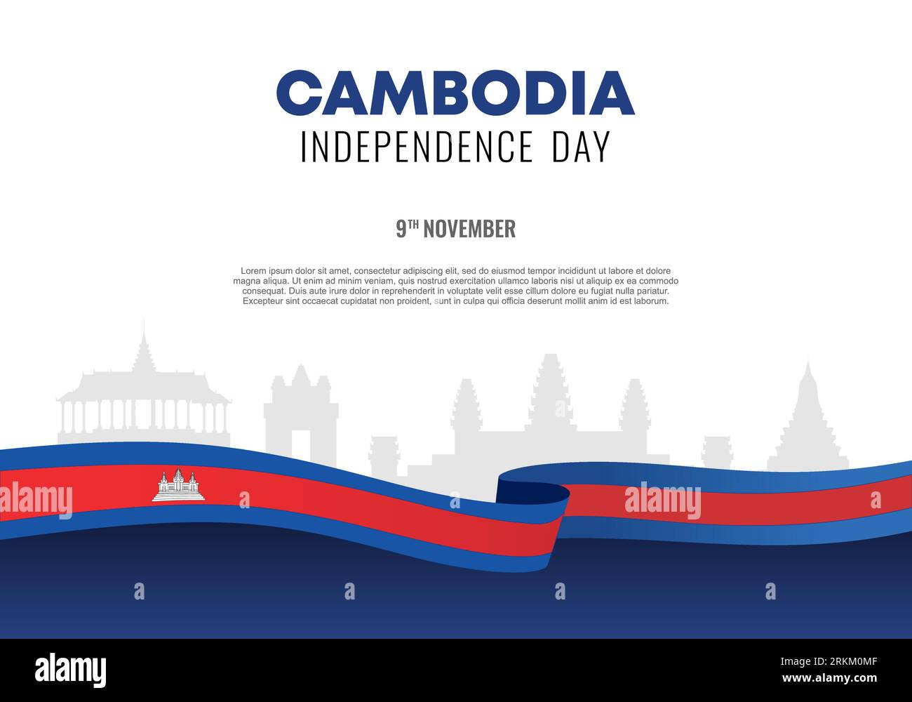 Cambodia Independence day background for national celebration Stock ...