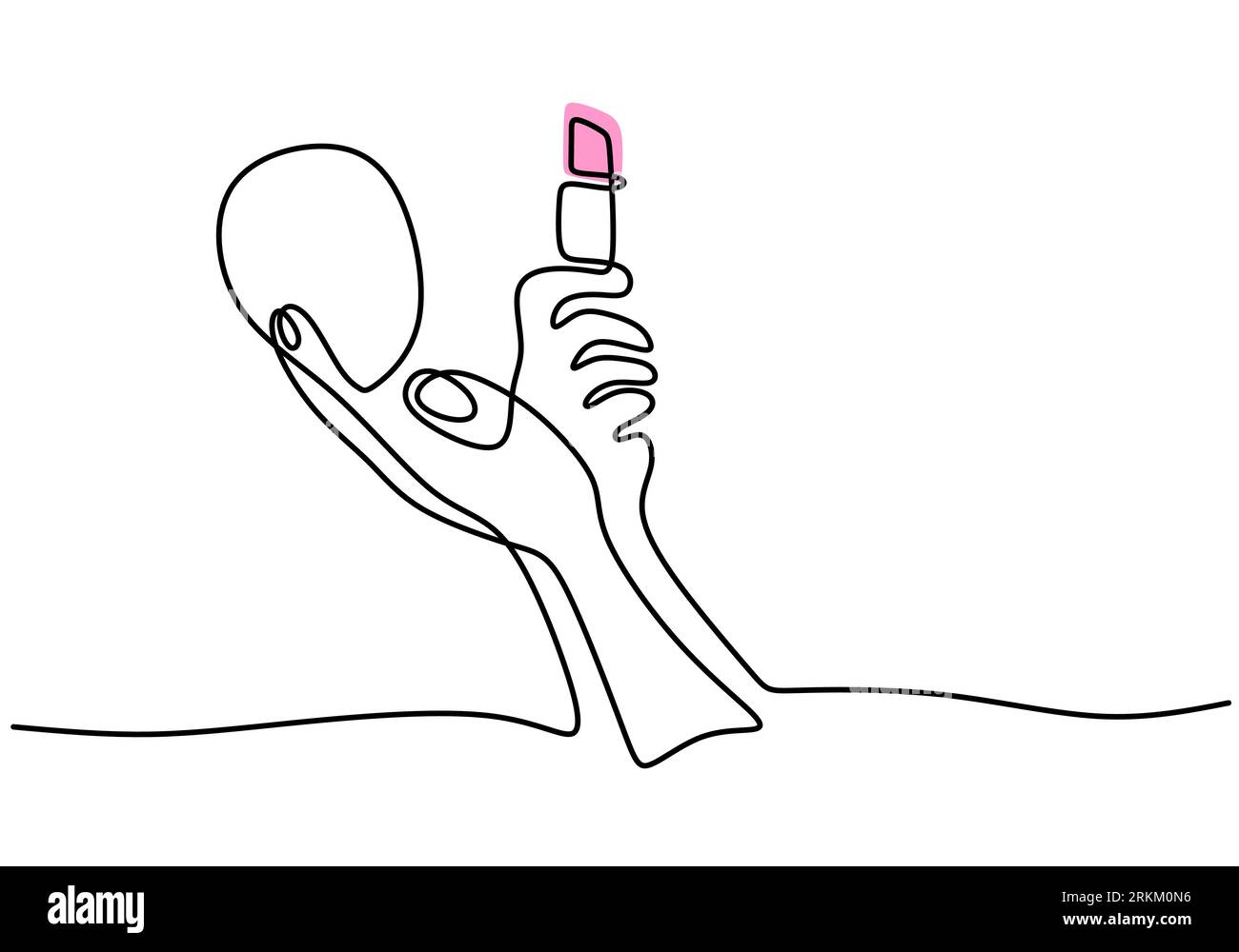 Doodle outline hand mirror Stock Vector Images - Alamy