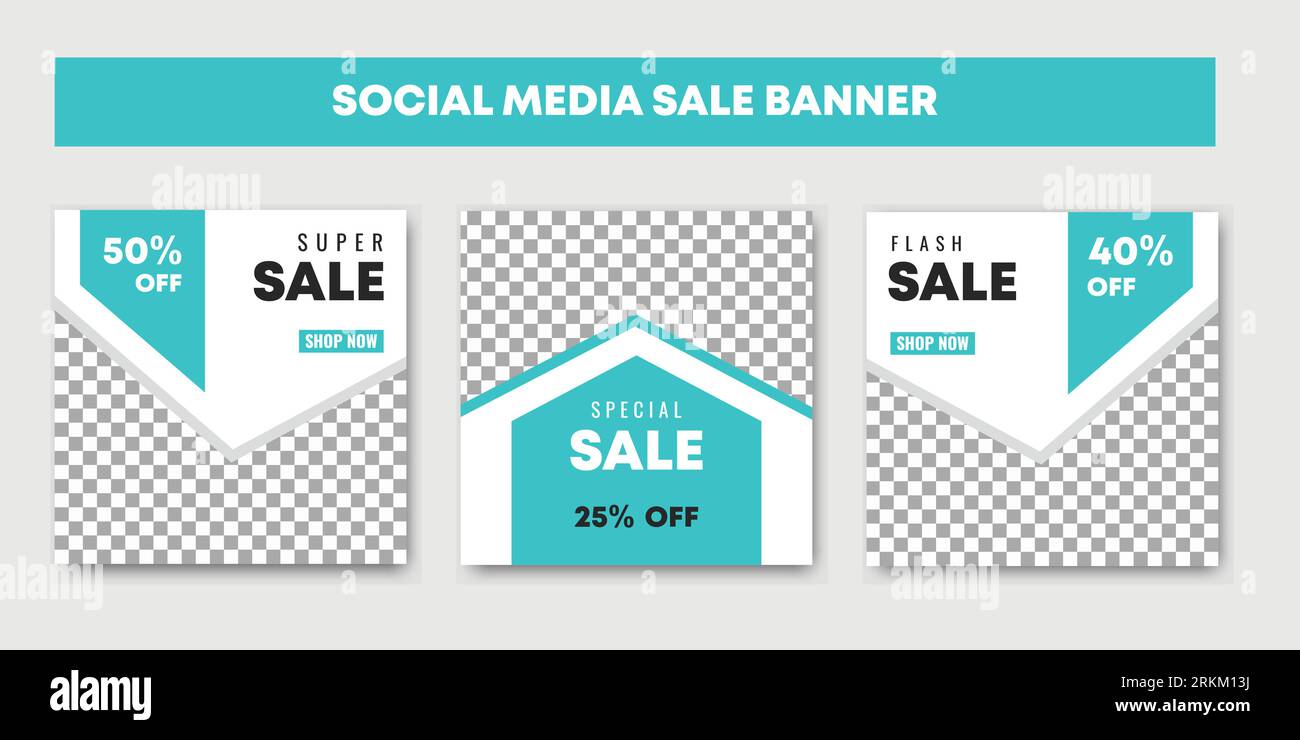 sale social media post design templates set with Fashion sale banner ...