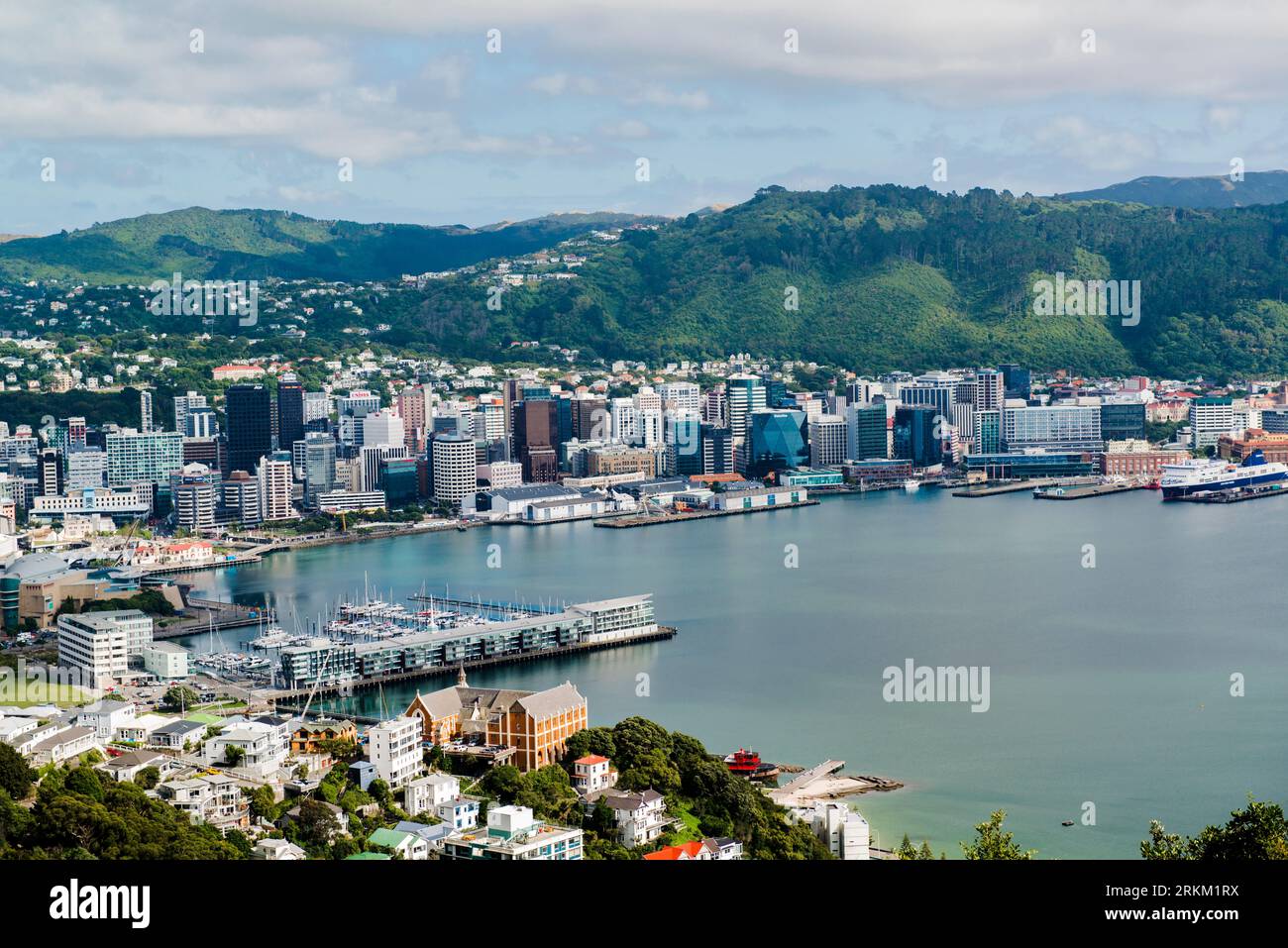 Wellington City Center and Harbour from Mount Victoria Lookout, North ...