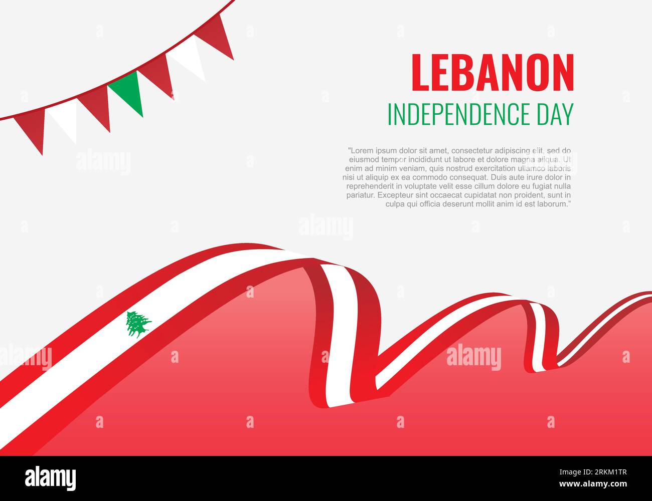 Lebanon Independence day background banner or poster for national ...