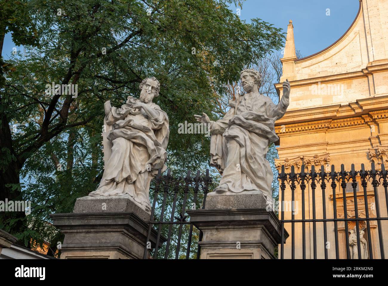 Twelve Apostles Statues in front of Saints Peter and Paul Church - St. Simon and St. Philip ...