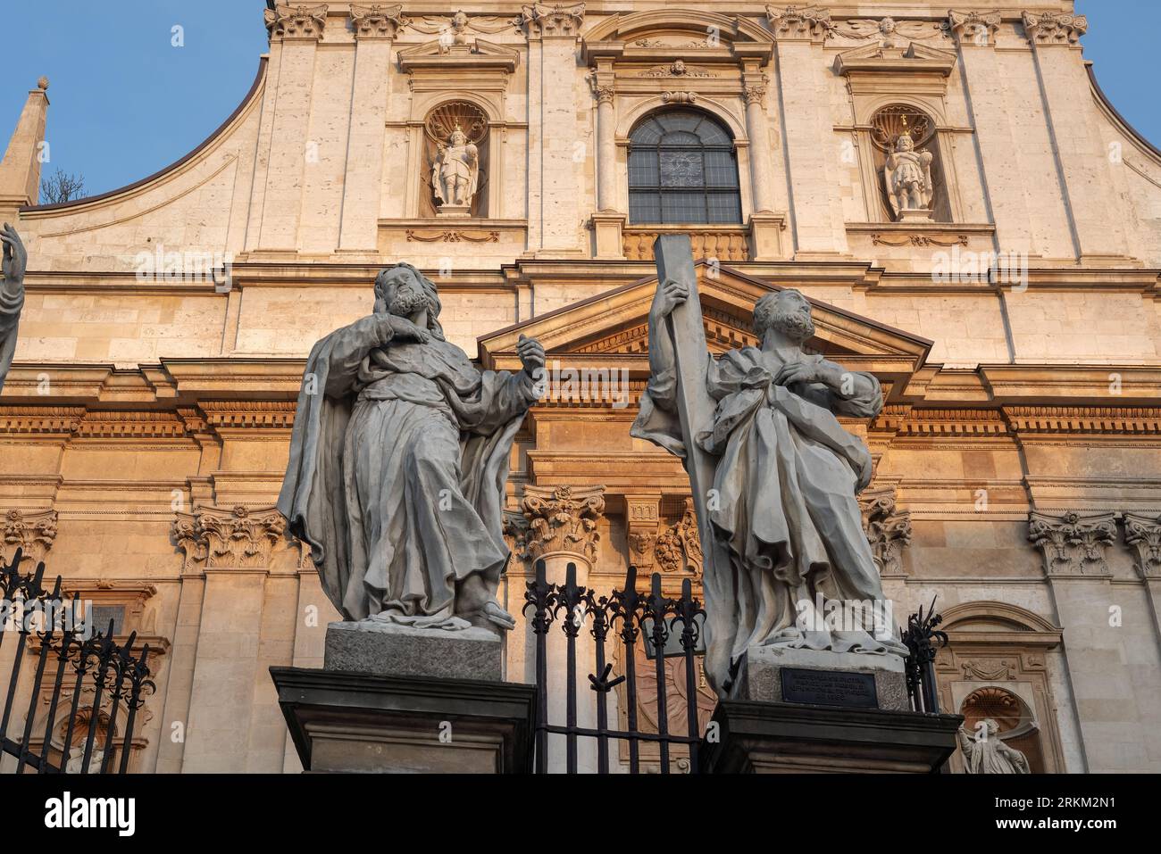 Twelve Apostles Statues in front of Saints Peter and Paul Church - St. James and St. Peter ...