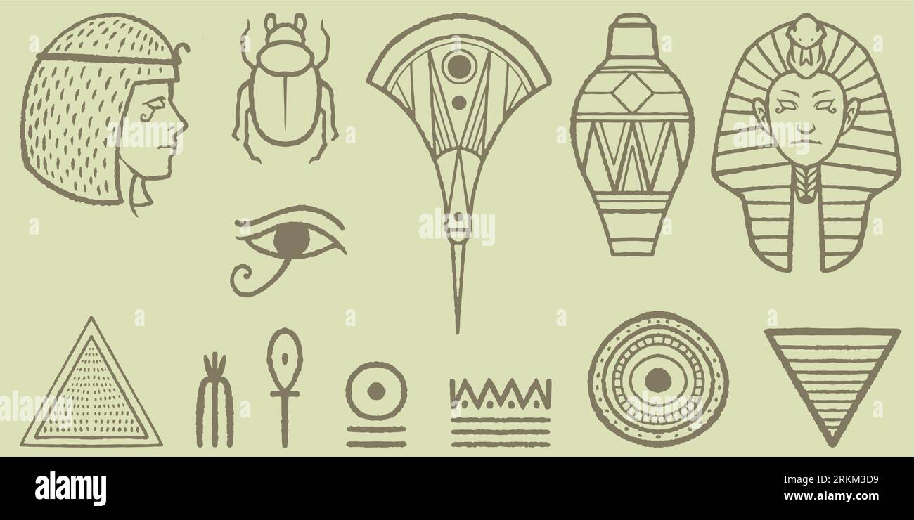 Ancient Egyptian ornament Tribal. Tribal art Egyptian vintage ethnic ...