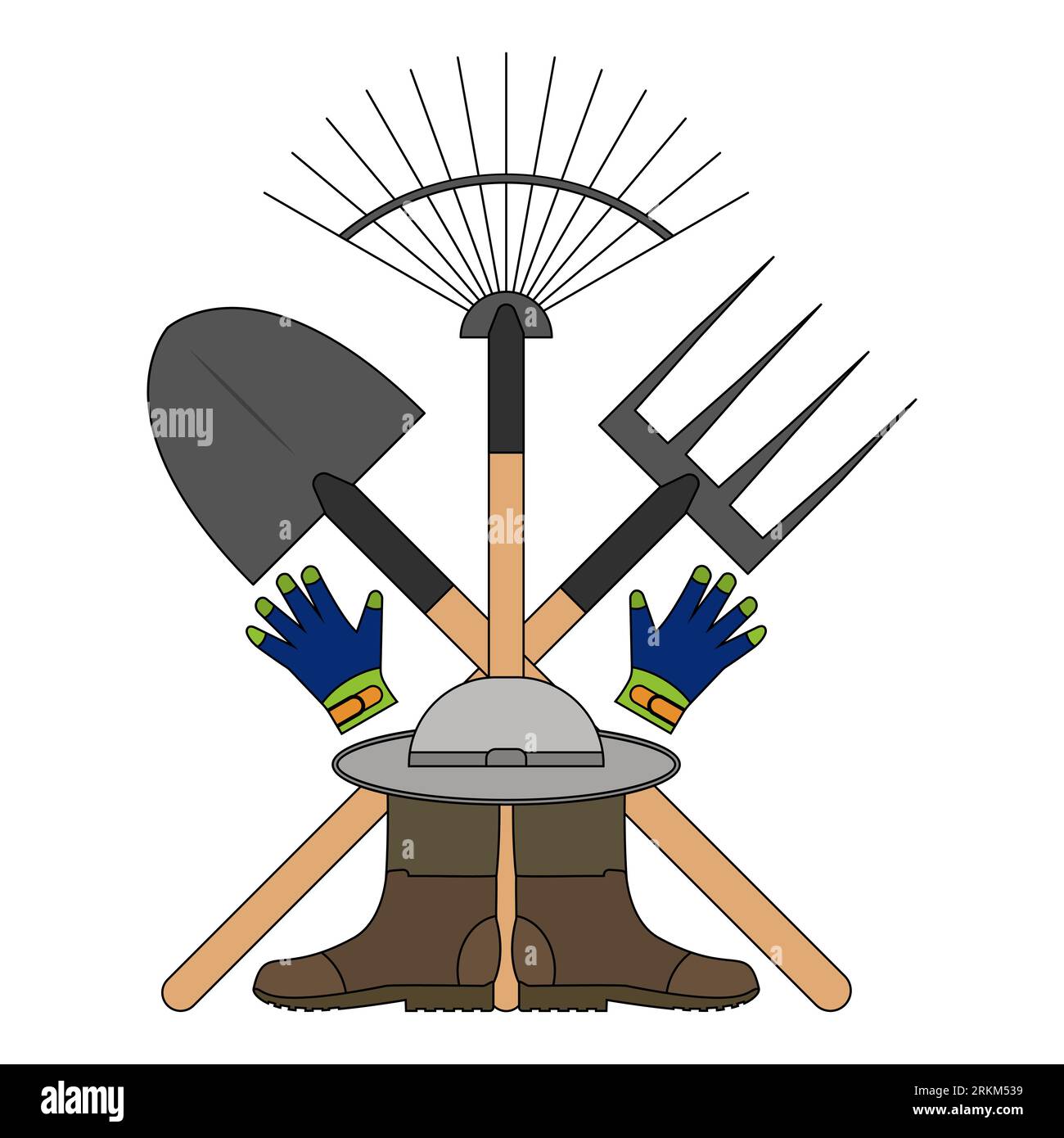 Set of various gardening tools for gardening and farming. Vector ...