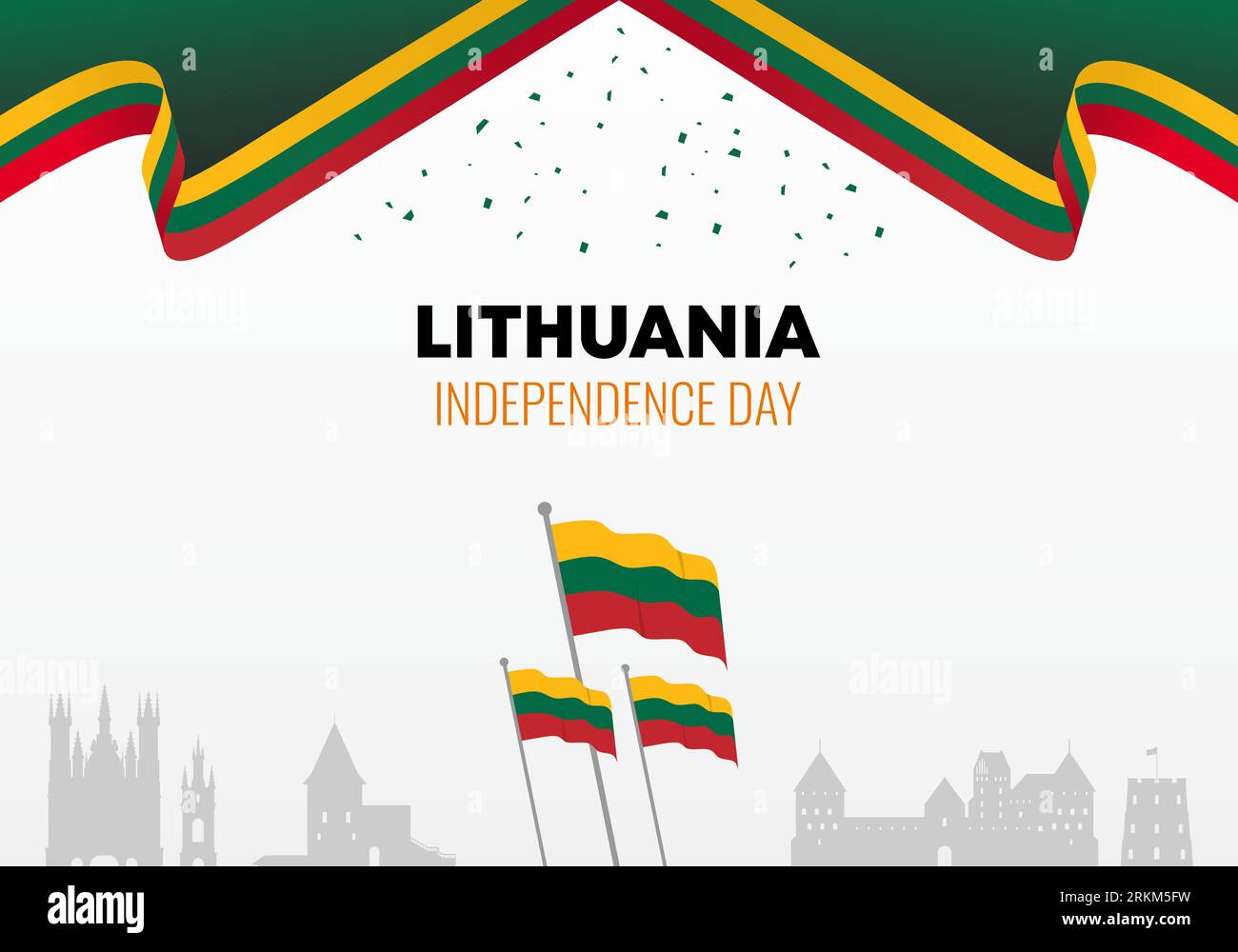 Lithuania independence day background banner poster for national ...