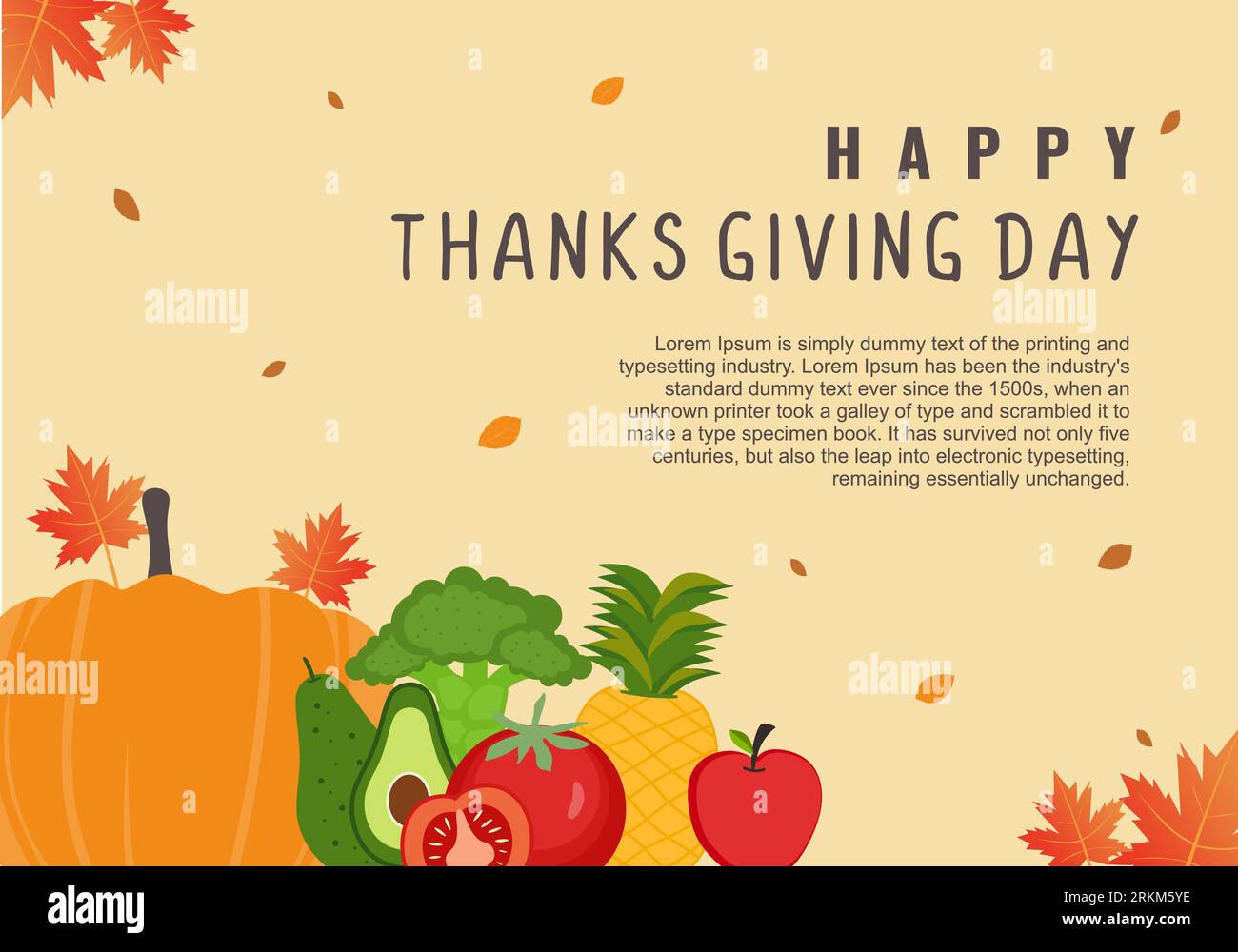 Thanksgiving message with collection of autumn pumpkins and other ...
