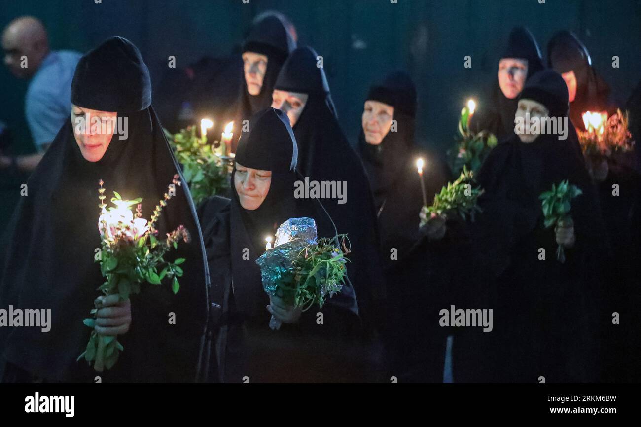Jerusalem, Israel. 25th August 2023. A group of Greek-Orthodox nuns ...