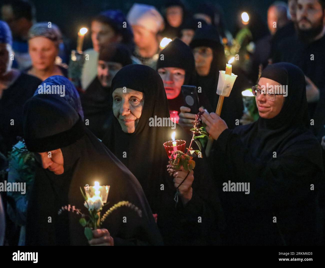 Jerusalem, Israel. 25th August 2023. A group of Greek-Orthodox nuns ...
