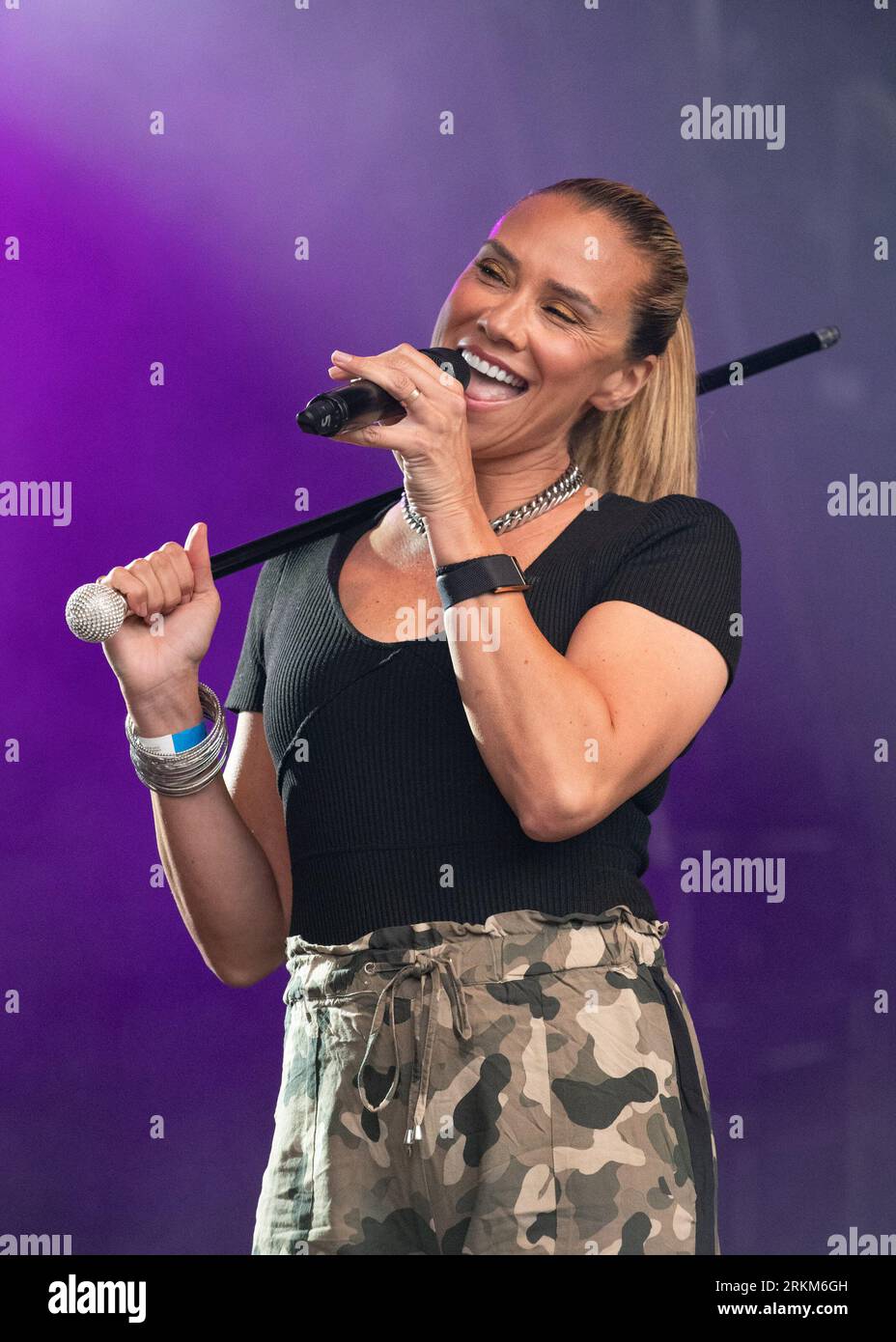 Derby, UK. 25 August, 2023. Derby Ultimate 90s Festival at Darley Park ...