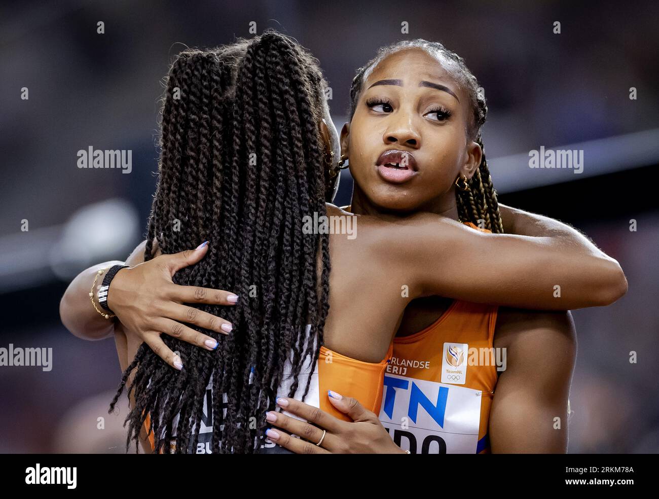 Budapest, Hungary. 25th Aug, 2023. BUDAPEST - Jamile Samuel and N'Ketia ...