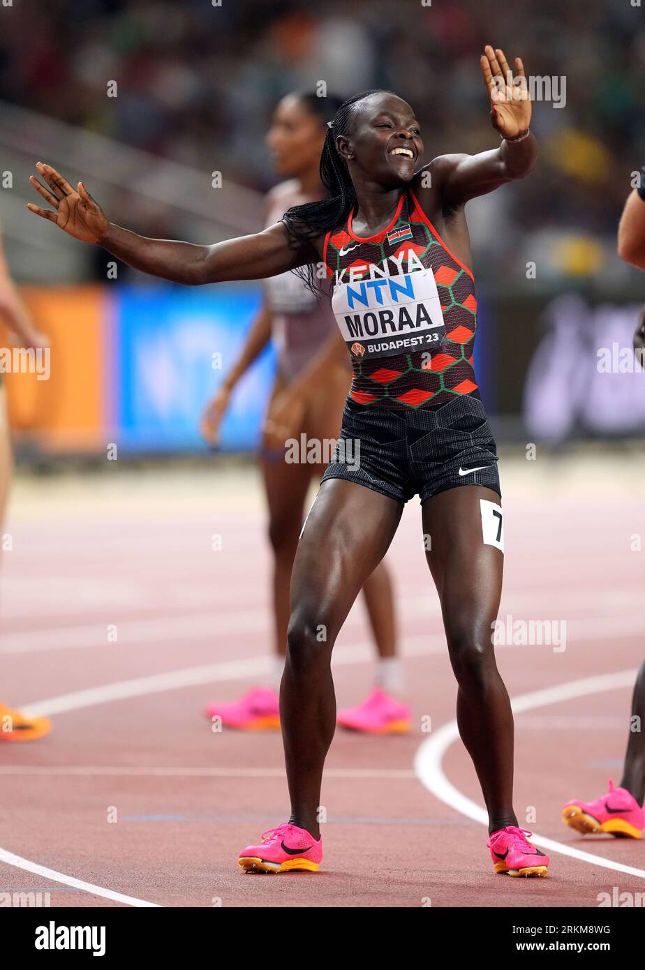 Kenya’s Mary Moraa competes in her Women’s 800m semi final on day seven ...