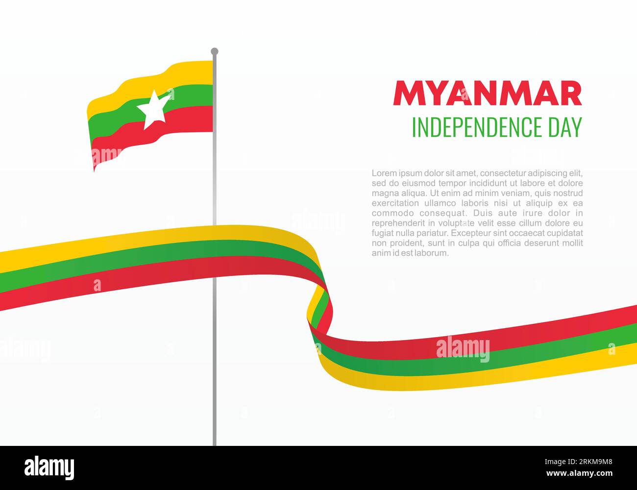 Myanmar independence day background banner poster for celebration on ...