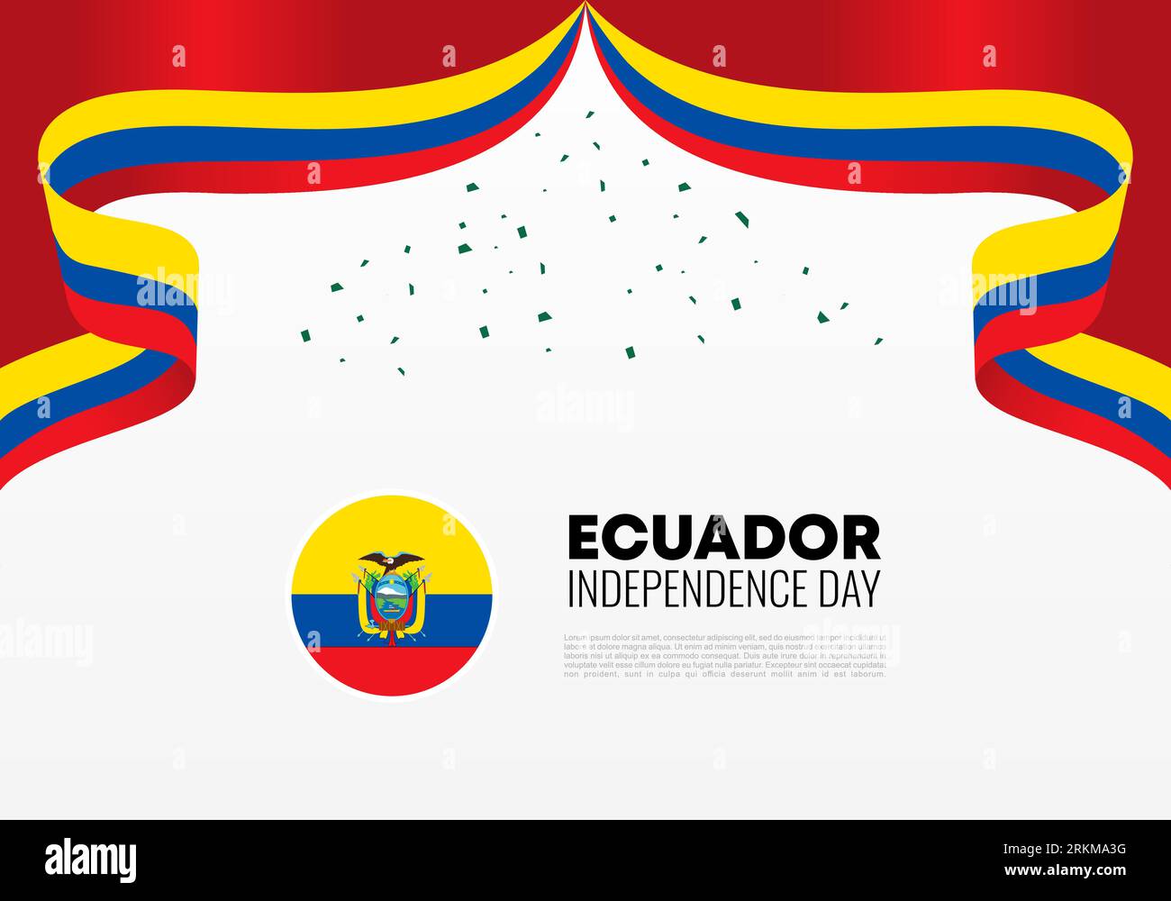 Ecuador independence day background banner poster for national ...