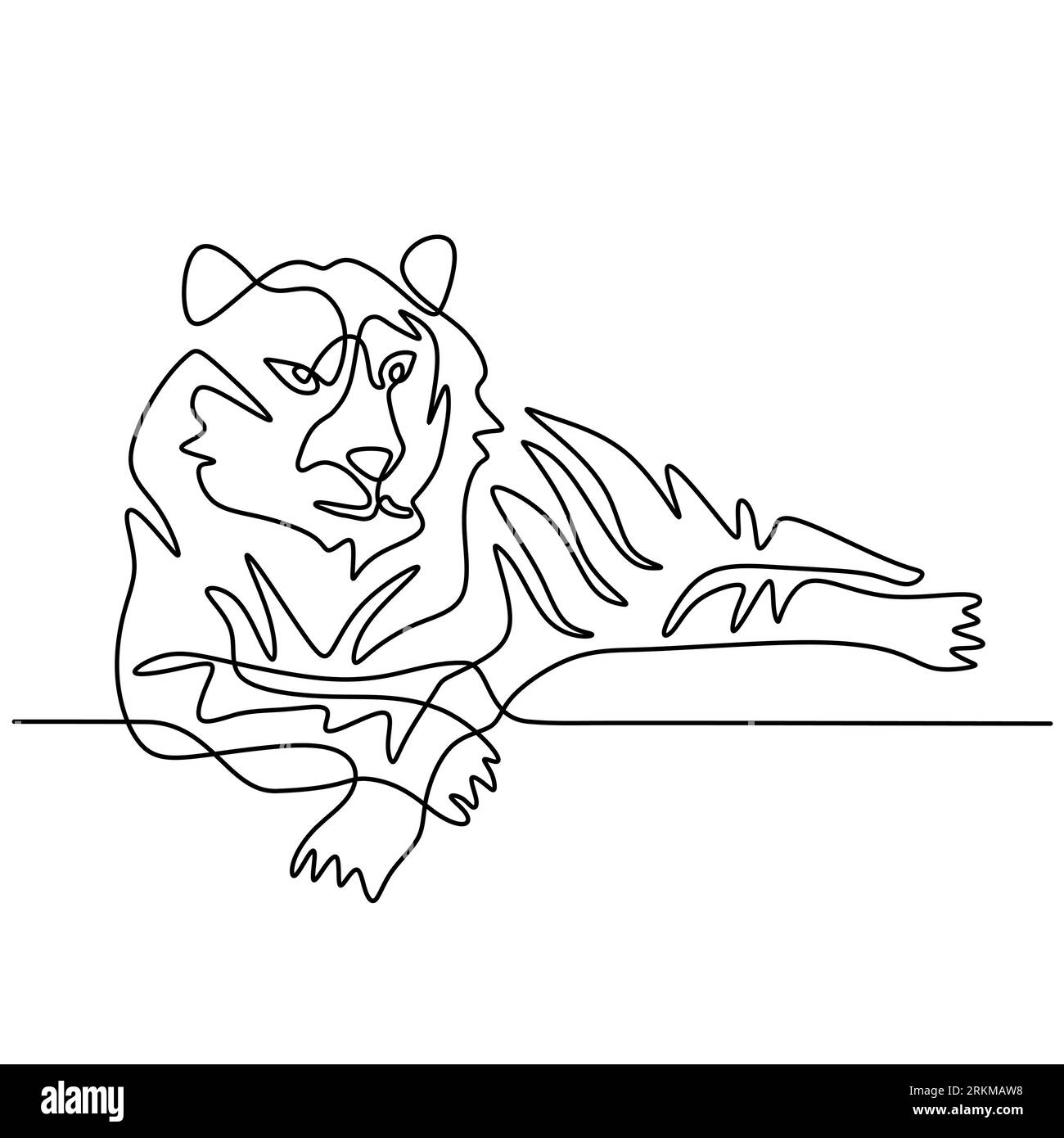 Continuous line drawing lying down hi-res stock photography and images ...