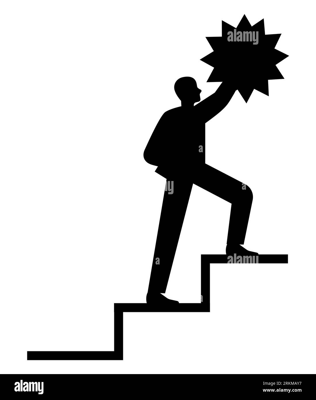 Man Walking Up Stairs Silhouette