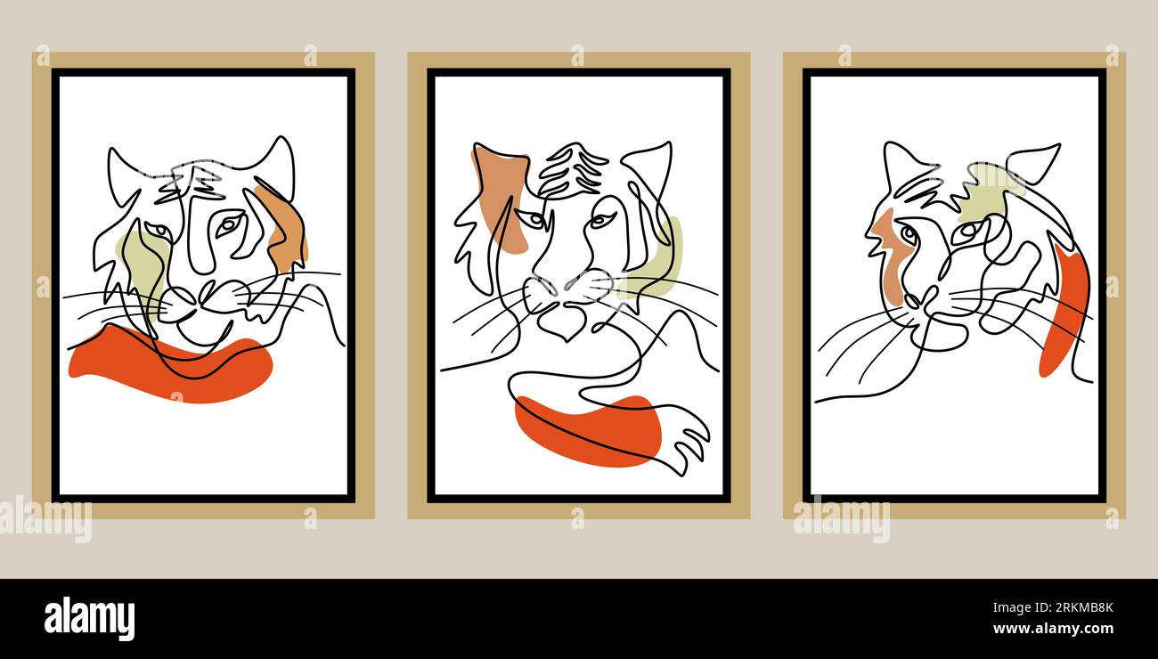 One continuous line three Stock Vector Images - Alamy