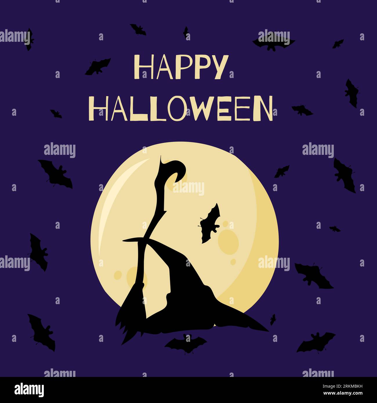 The vector illustration of Happy Halloween can be used as a banner or a ...