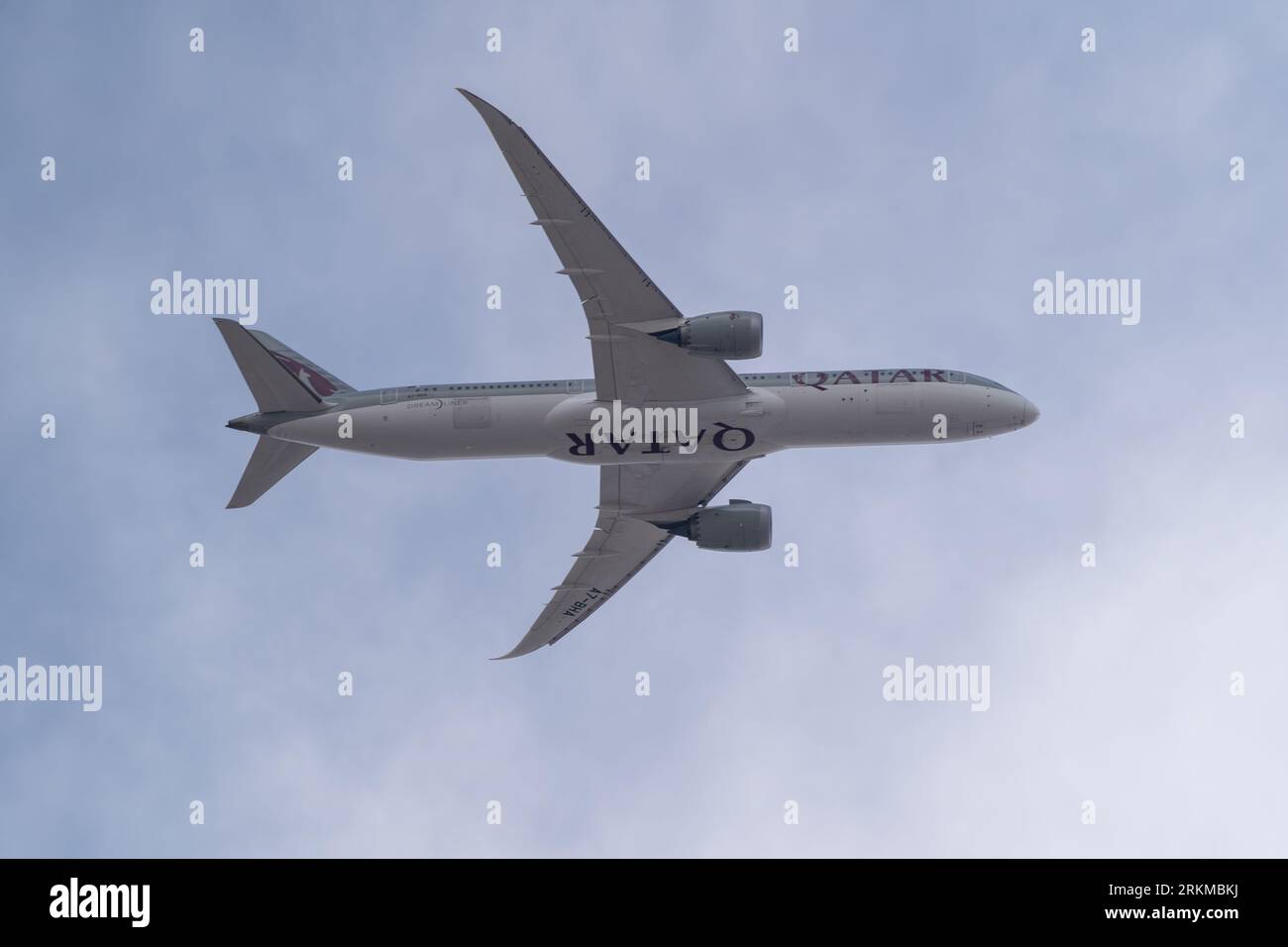 Doha, Qatar - August 25, 2023: A Boeing 787-9 Dreamliner aircraft of ...