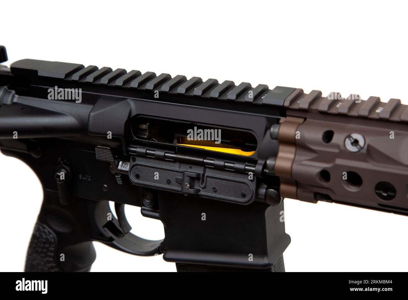 Modern automatic rifle isolated on white background. Weapons for police ...