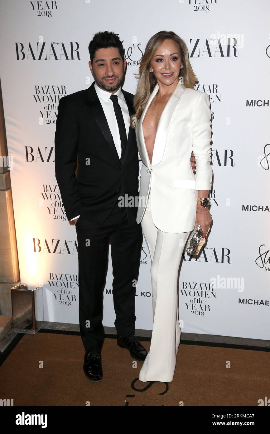 Michael Russo and Tamara Ralph attend the Harper's Bazaar Women Of The Year Awards at Claridge’s ...