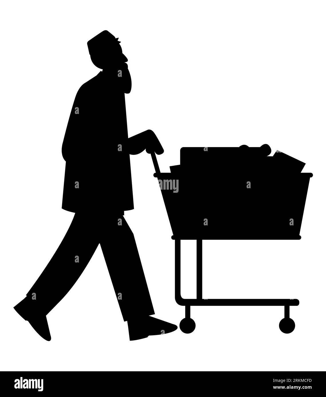 Grocery Shopper Silhouette