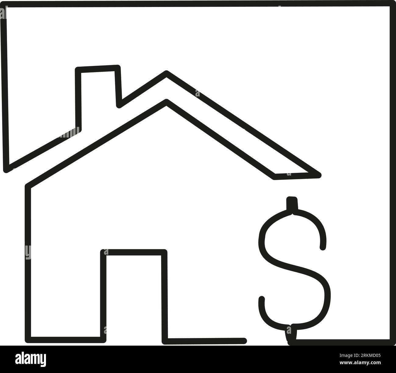 Renting or buying house real estate process contract, money, home ...