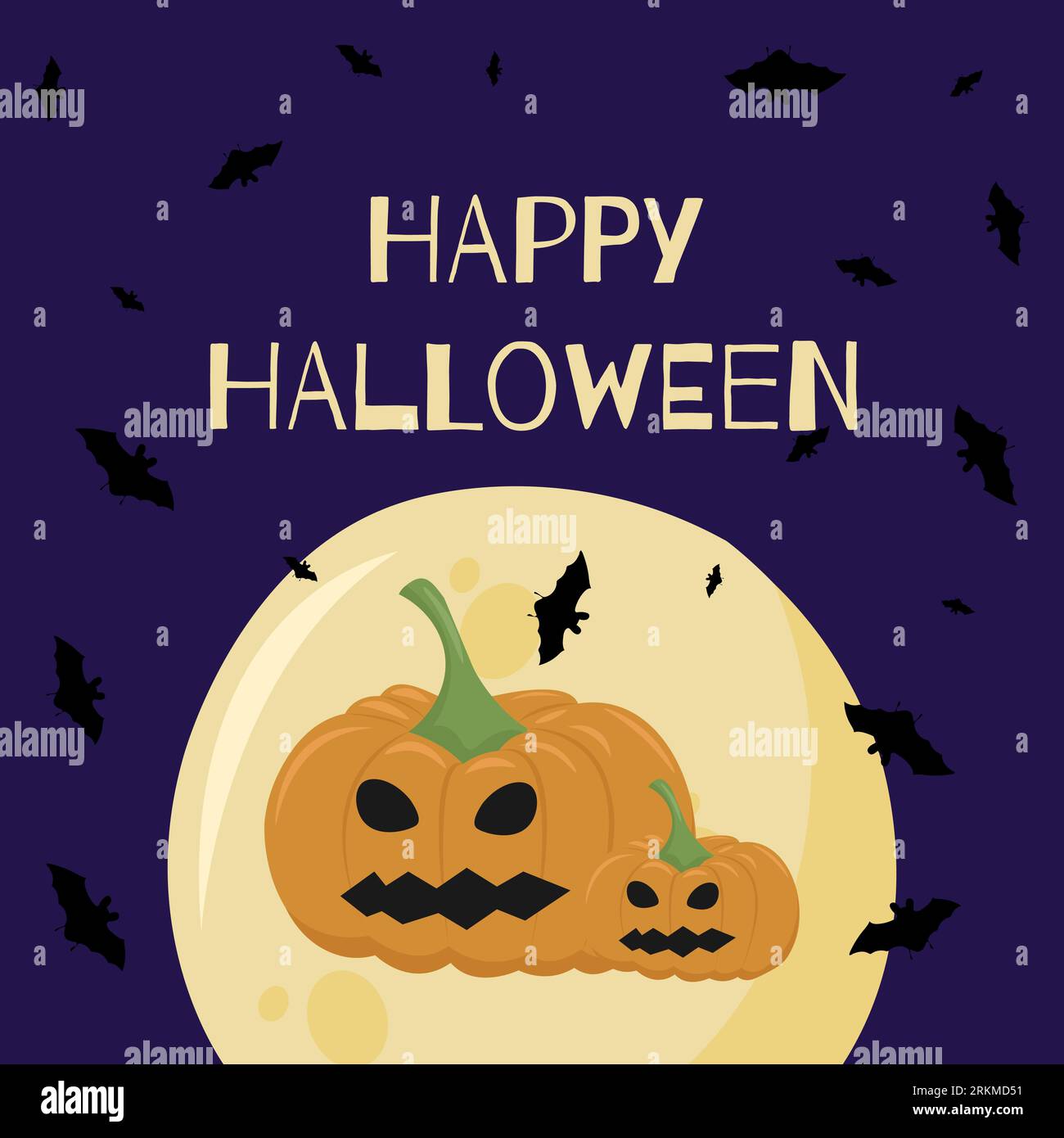 The vector illustration of Happy Halloween can be used as a banner or a ...